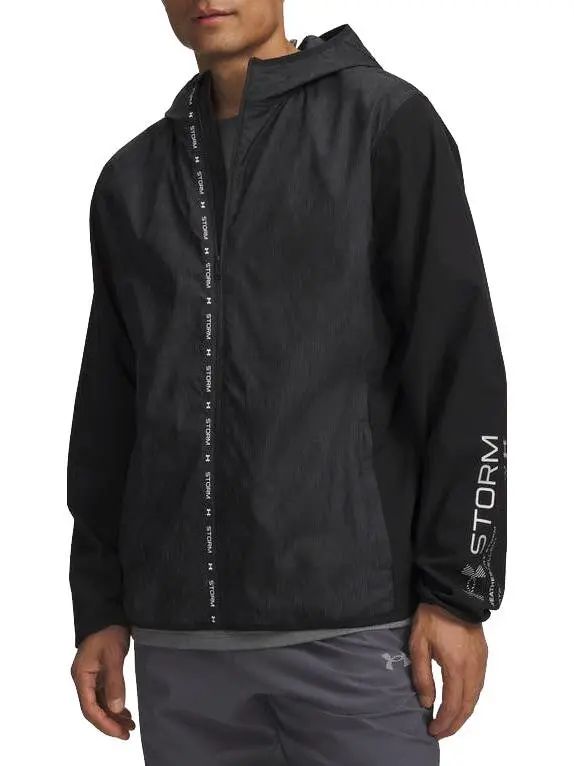 Under Armour Velociti Storm Water Repellent Performance Jacket - Ultimate Black//reflective