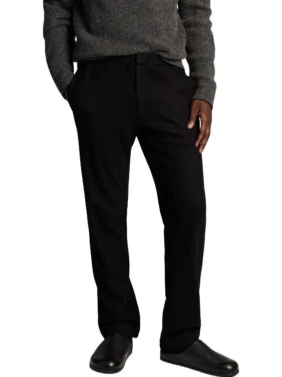 Vince Owen Tailored Knit Wool-blend Pants - Black