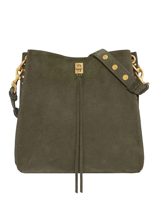 Rebecca Minkoff Darren Suede Shoulder Bag - Olive