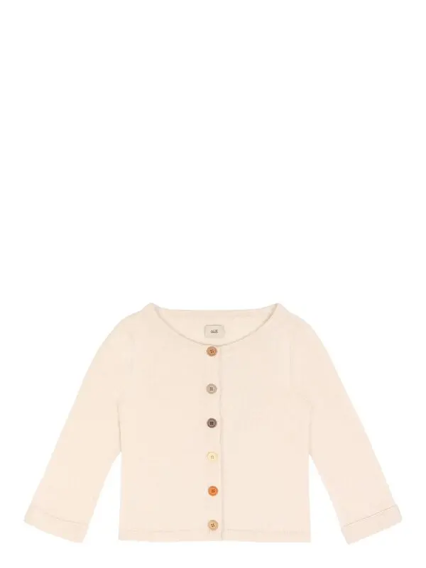 ODDLI 3/4 Sleeve Cashmere Cardigan - Cream