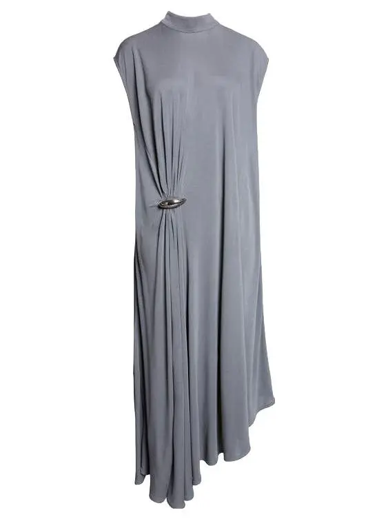 Bottega Veneta Embellished Crepe-jersey Maxi Dress - 1379 Harbor Grey