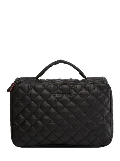 Mz Wallace Quilted Nylon Cosmetics Pouch - Black