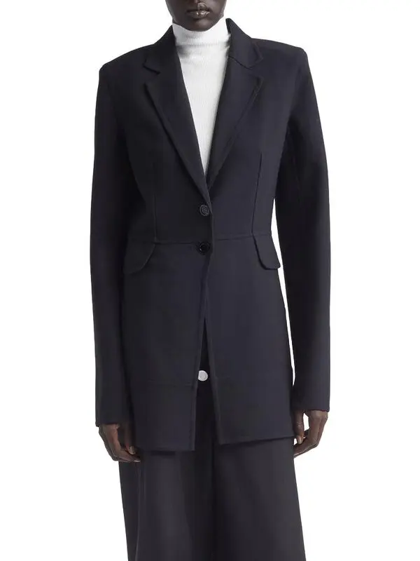 Proenza Schouler Maera Jacket In Bi-stretch Dou - Black