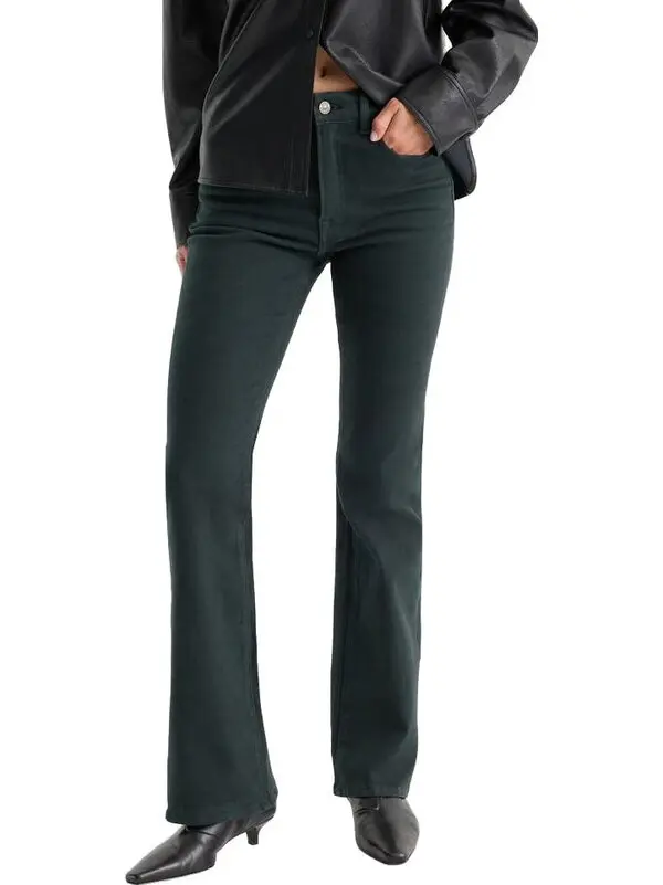Good American Good Classic High Waist Bootcut Jeans - Forest Green
