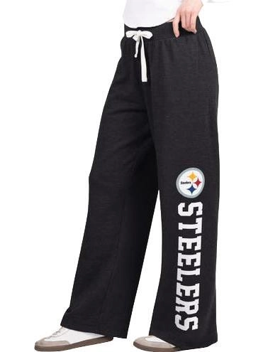 STARTER Pittsburgh Steelers Field Wide Leg Sweatpants - Black