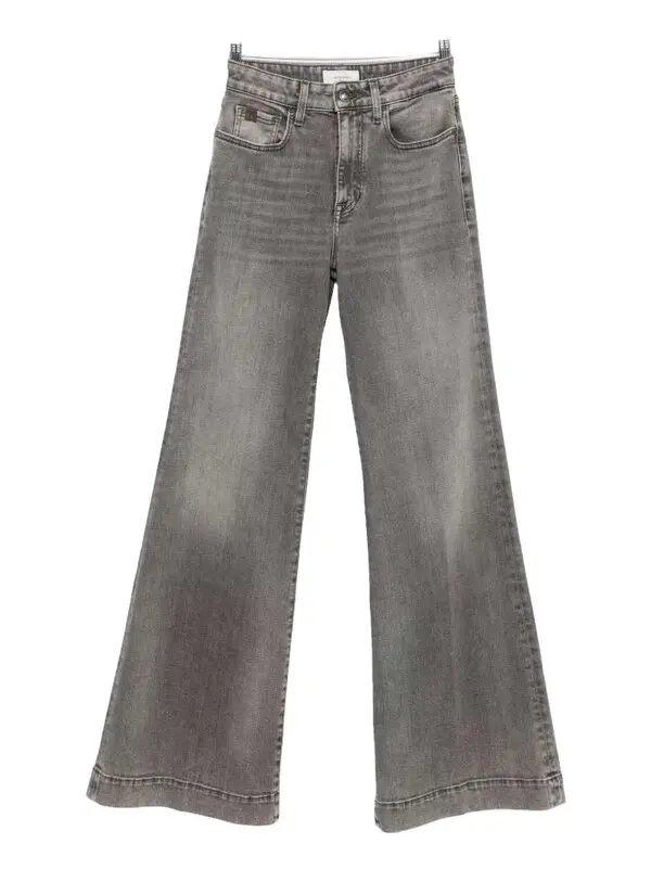 Jacob Cohen Faded Wide-leg Jeans - Grey