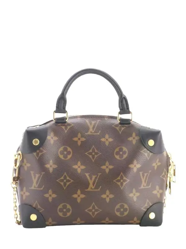LOUIS VUITTON Monogram Canvas Petite Malle Souple Handbag - Brown
