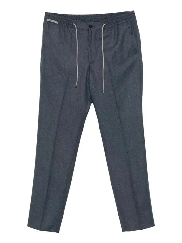 Corneliani Tailored Trousers With Drawstring Waist - Blue