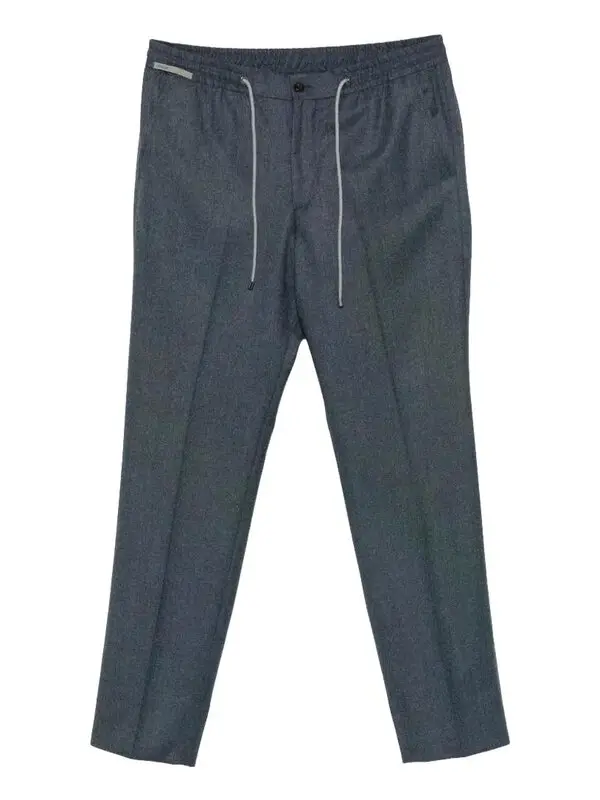 Corneliani Tailored Trousers With Drawstring Waist - Blue