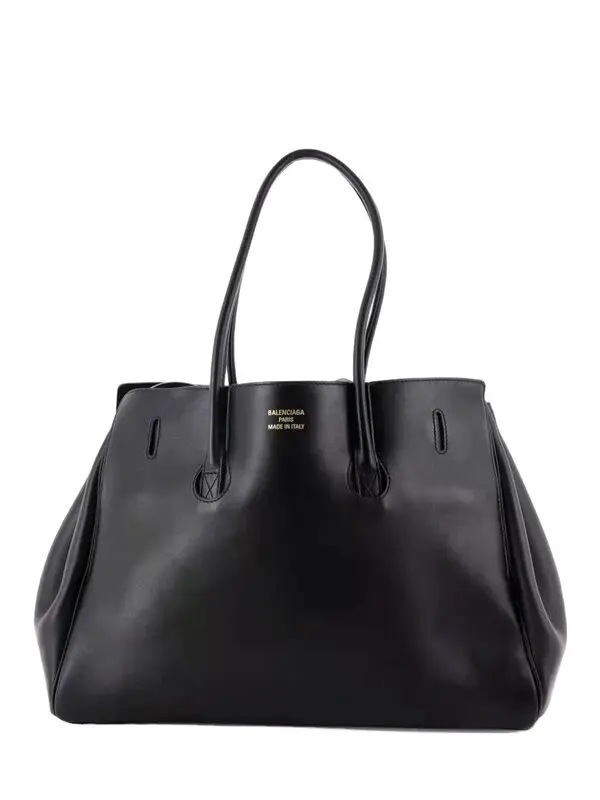Balenciaga Leather Medium Tote Bag - Black