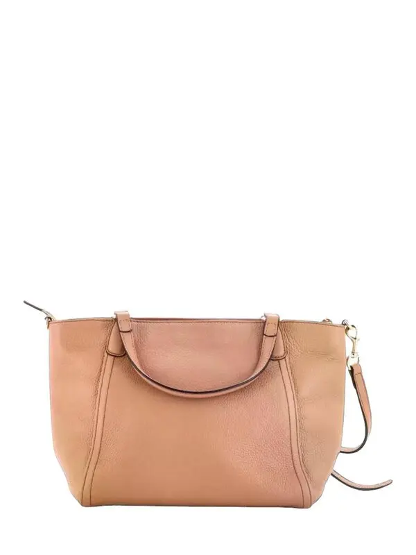 Gucci Soho Convertible Top Handle Bag Leather Small Satchel - Neutrals