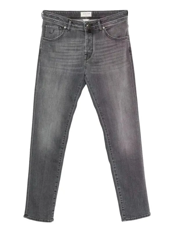 JACOB COHЁN Faded Effect Straight-leg Jeans - Grey