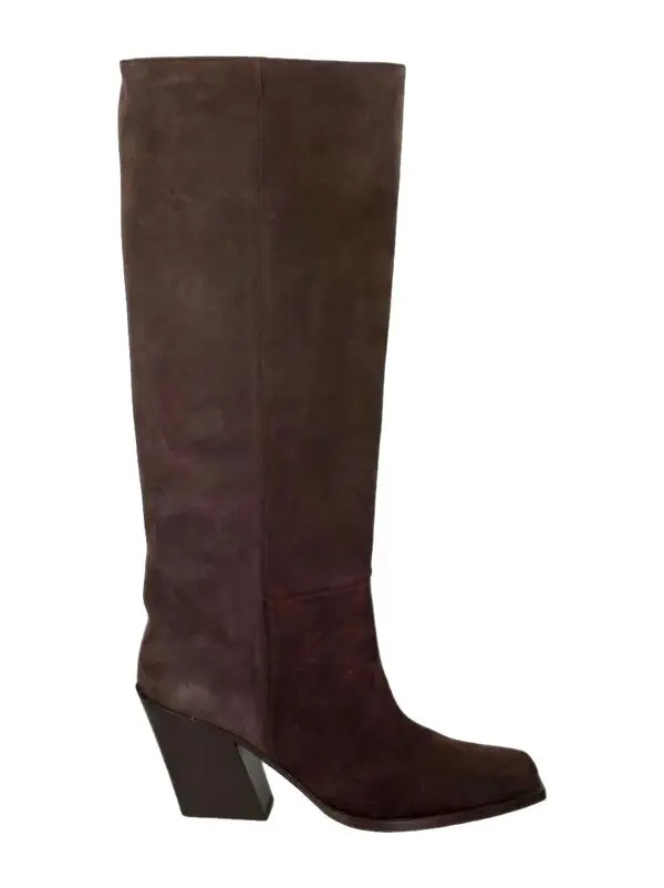 VIC MATIE Suede Pointed-toe Boots - Brown