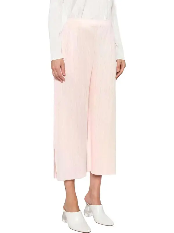 Issey Miyake Pleated Cropped Trousers - Pink