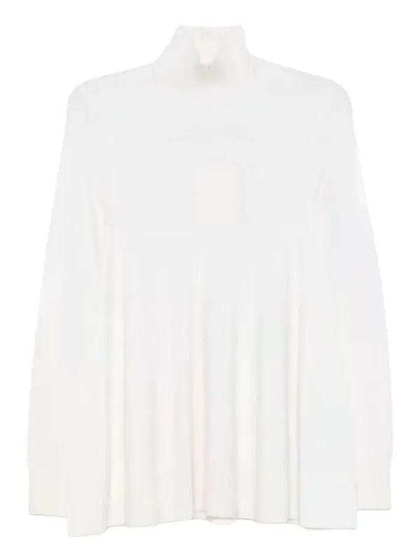 TOTEME Ribbed Knit Turtleneck Sweater - Neutrals