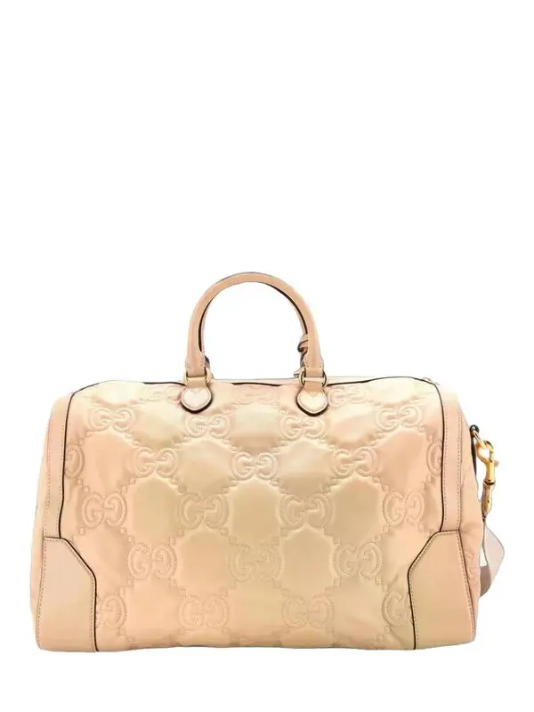 Gucci Gg Matelasse Leather Medium Satchel - Neutrals