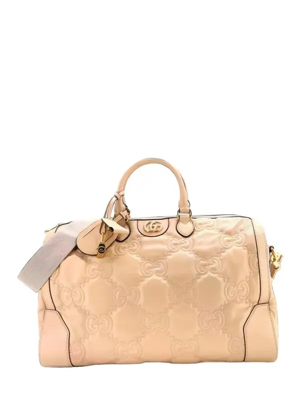 Gucci Gg Matelasse Leather Medium Satchel - Neutrals