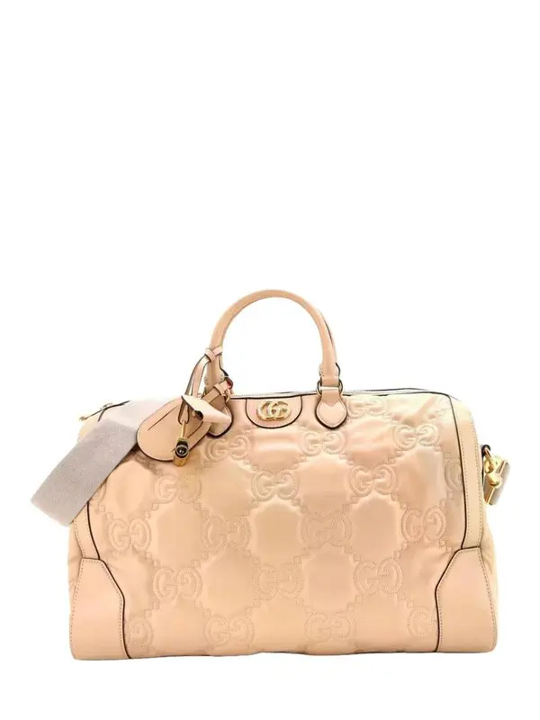 Gucci Gg Matelasse Leather Medium Satchel - Neutrals