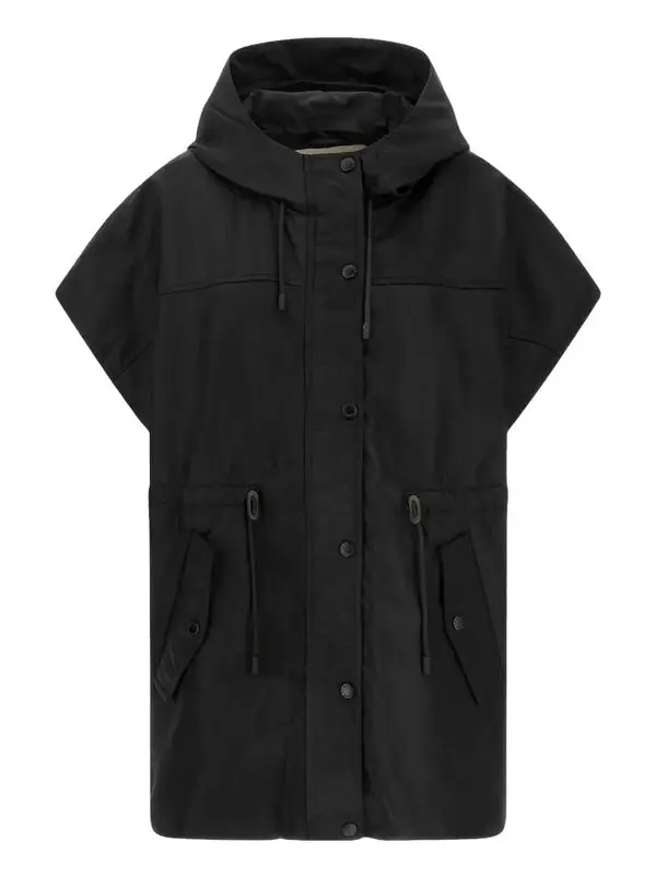 Max Mara Quilted Hooded Jacket - Black