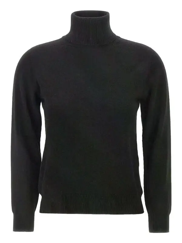 KANGRA Ribbed-trim Turtleneck Sweater - Black