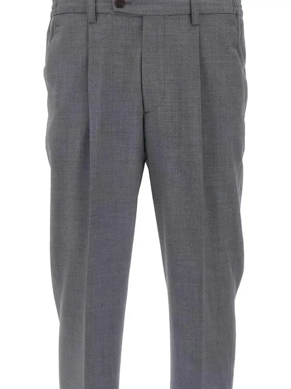 DEVORE INCIPIT Tailored Trousers With Cuffed Hem - Grey