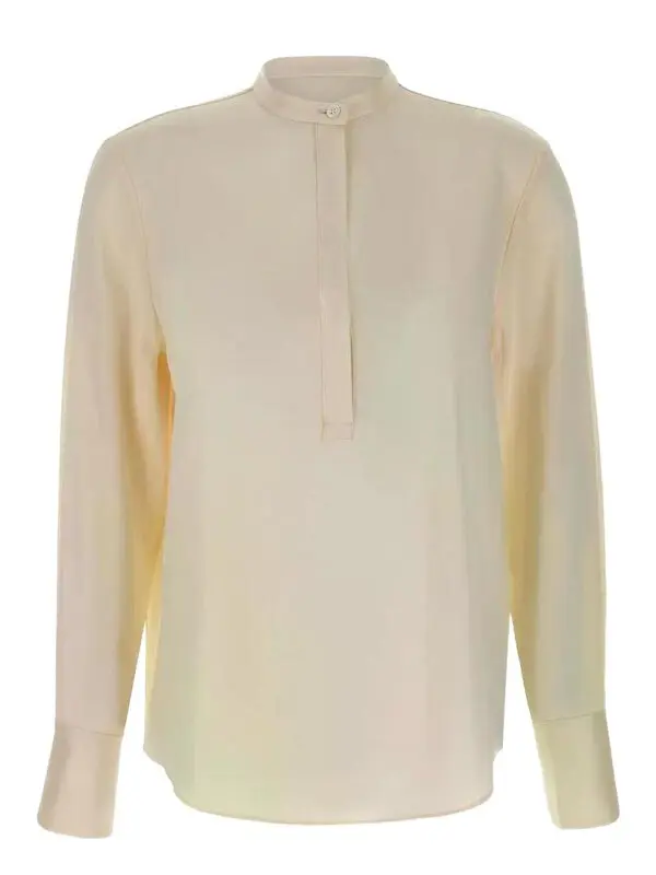Filippa K Mandarin Collar Blouse - Neutrals