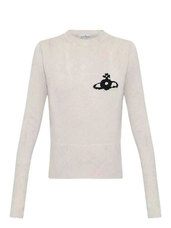 VIVIENNE WESTWOOD Orb-motif Wool Jumper - Neutrals