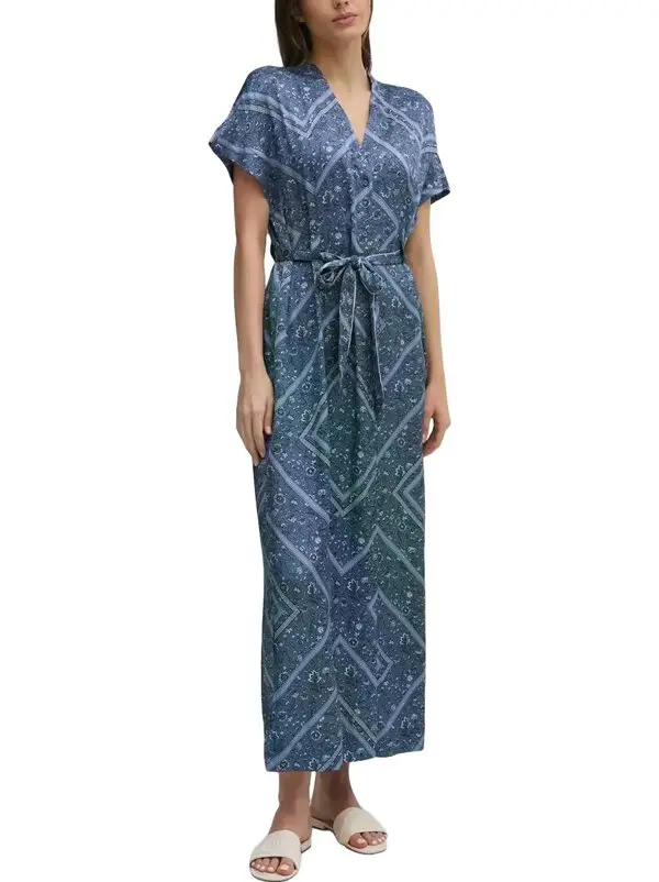 MOS MOSH Floral Print Maxi Dress - Blue