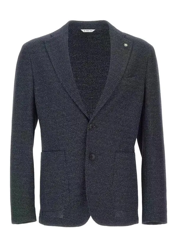 MANUEL RITZ Single-breasted Blazer - Blue
