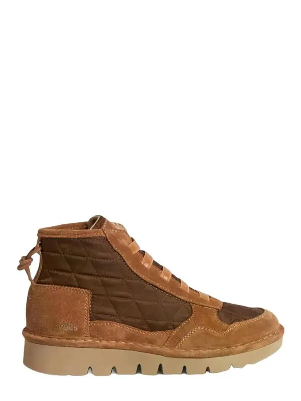 PANCHIC P005 Quilted Panel Sneakers - Brown