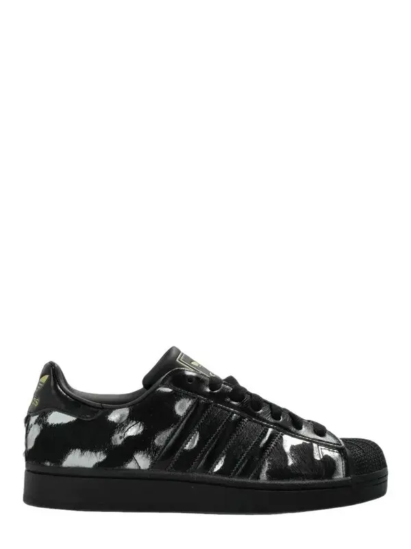 Adidas Superstar Ii Pony-hair Effect Sneakers - Black