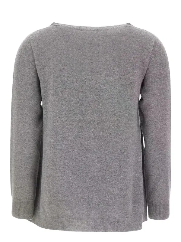 KANGRA Crew Neck Long Sleeve Sweater - Grey