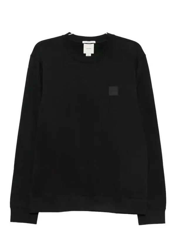 Calvin Klein Patch Crew Neck Sweater - Black