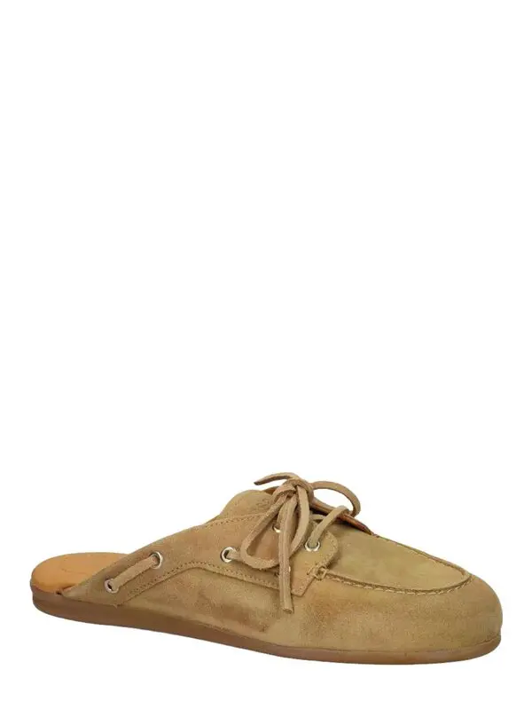POSA Lace-up Backless Mules - Neutrals
