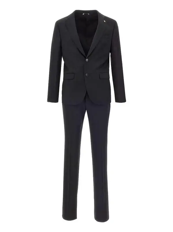 MANUEL RITZ Single-breasted Slim-fit Suit - Black