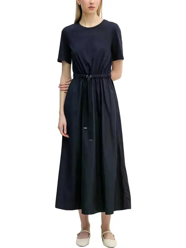 OUI Drawstring Waist Midi Dress - Blue