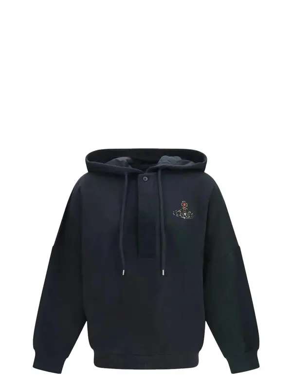 VIVIENNE WESTWOOD Batwing Embroidered-logo Hoodie - Black