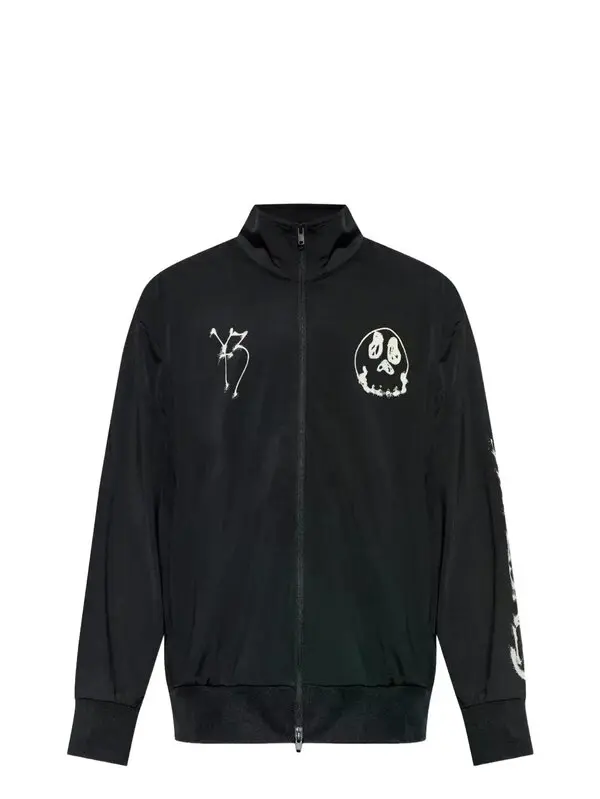 Y3 X Adidas Graphic-print Zip-up Sweater - Black