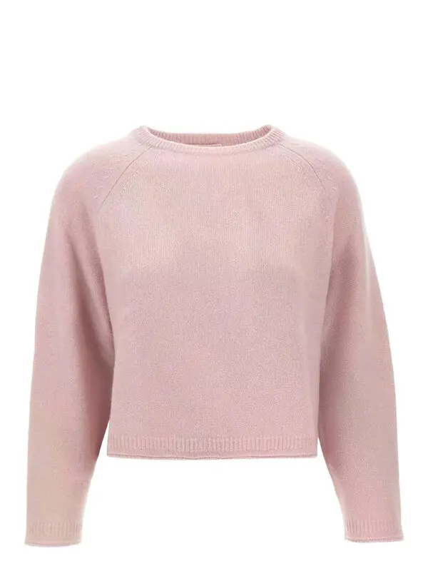 Hemisphere Raglan Sleeve Cashmere Sweater - Pink