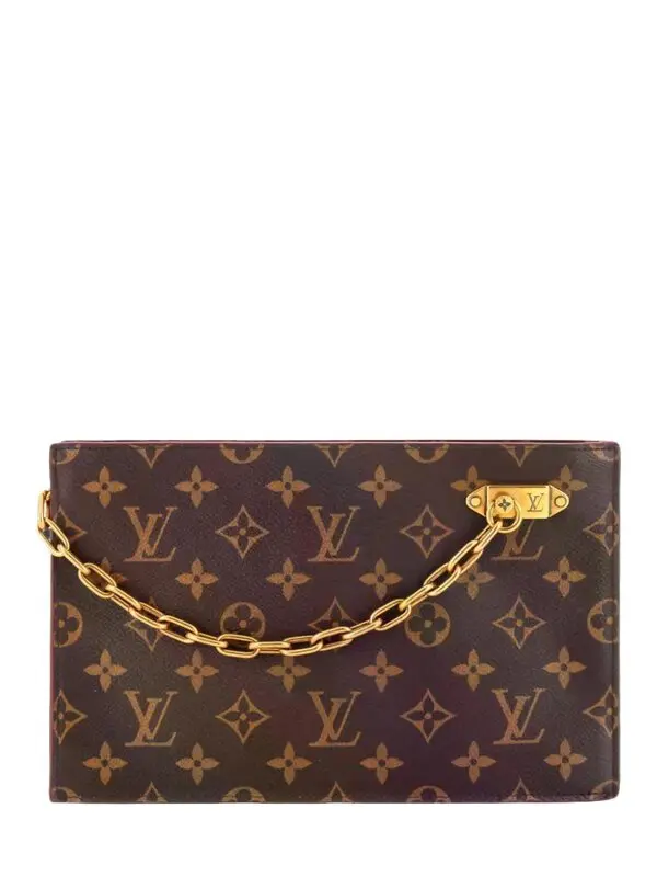 LOUIS VUITTON Legacy Chain Monogram Canvas Clutch Bag - Brown