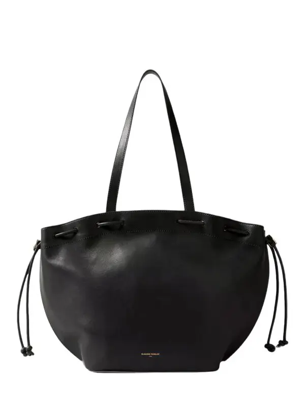 Claudie Pierlot Soft Smooth Leather Tote Bag - Black