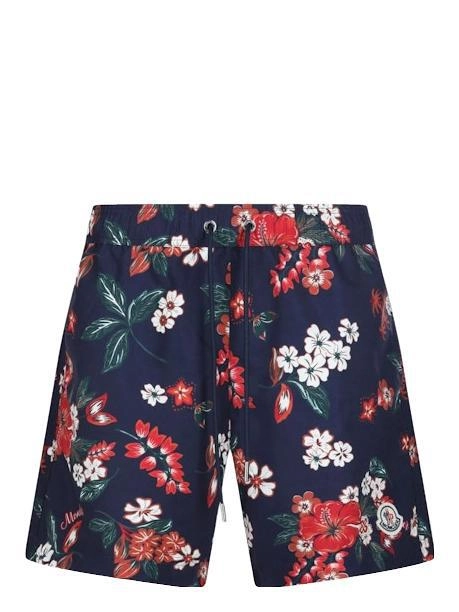 Moncler Floral Print Swim Shorts - Blue