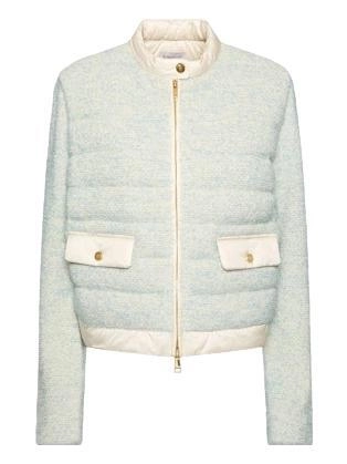 Moncler Zip-up Jacket With Flap Pockets - Light Blue