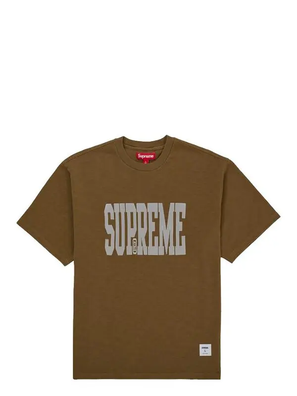 Supreme Stretch Applique Short Sleeve Top - Brown