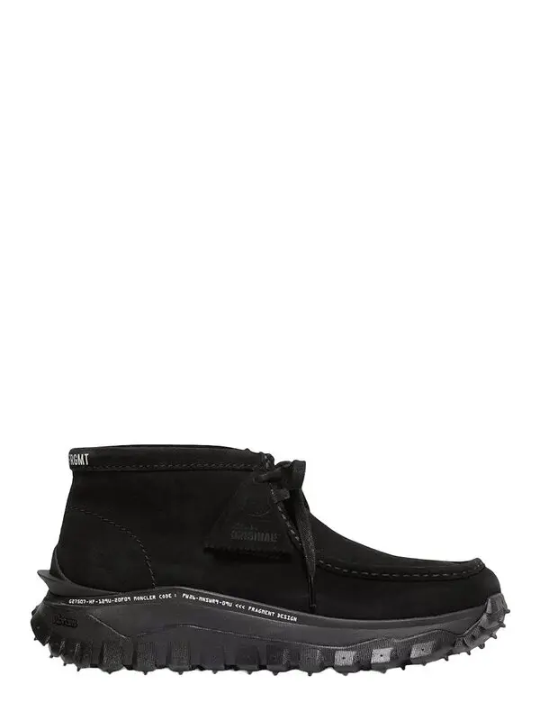 Moncler X Fragment X Clarks Trailgrip Wallabee Goretex Suede Boots - Black