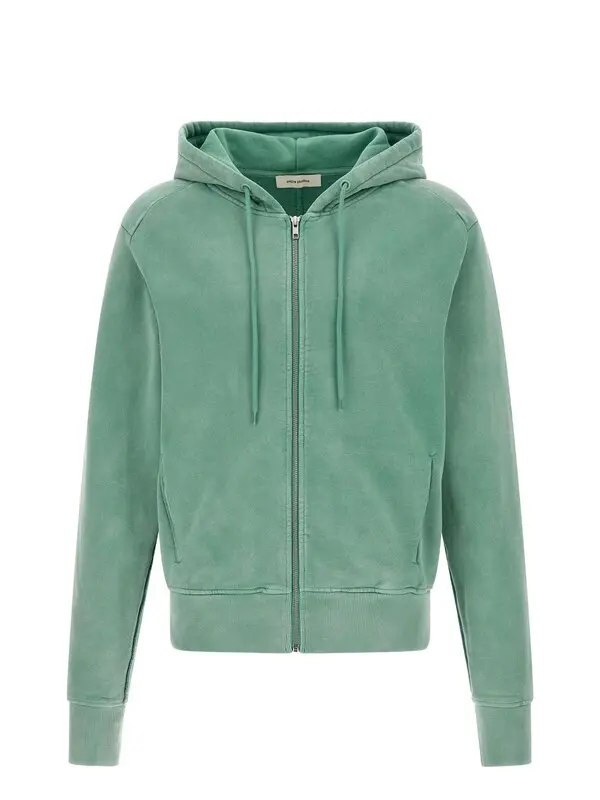 ENTIRE STUDIOS Zip Up Hooded Sweatshirt - Green