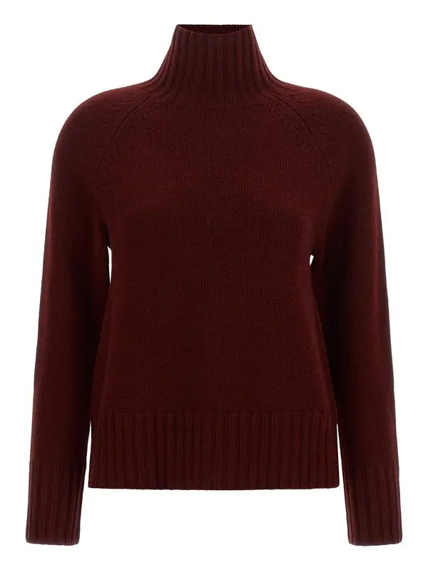 Max Mara Mantova High Neck Sweater - Bordeaux