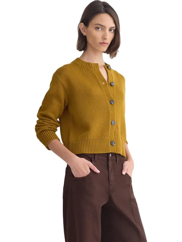 Everlane Open-knit Cardigan Crew - Tapenade