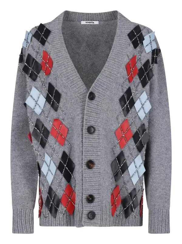 LEMAIRE Button Detail High Collar Cardigan - Gray