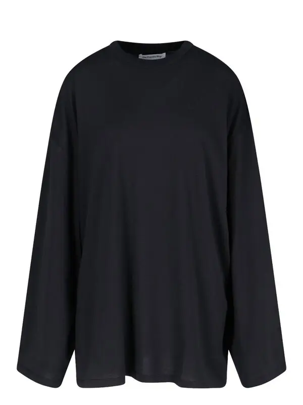 THE FRANKIE SHOP Oversized Long Sleeve T-shirt - Black